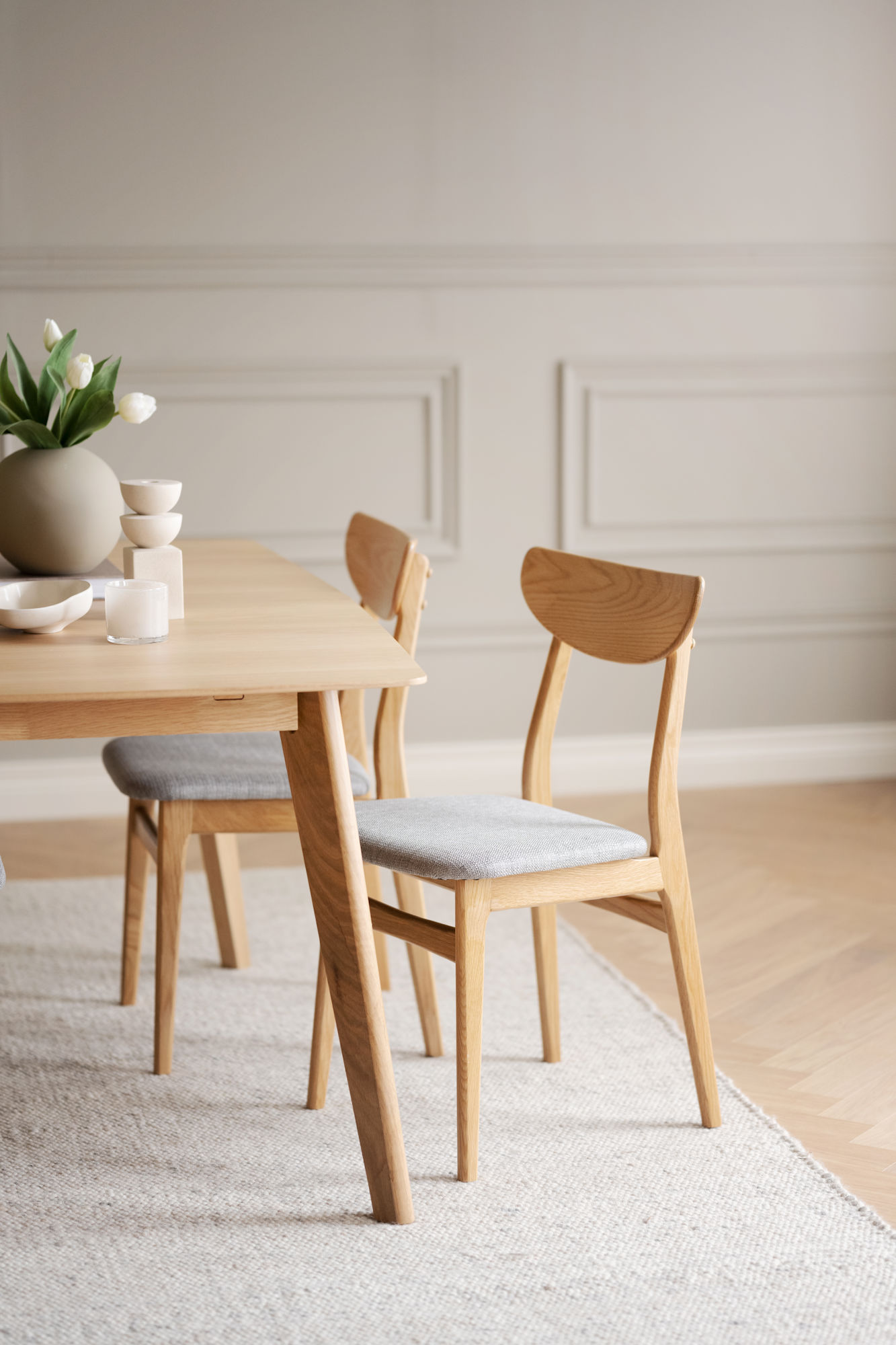 Rowico Home Rodham Matstol Ek/Ljusgrå - Sleepo