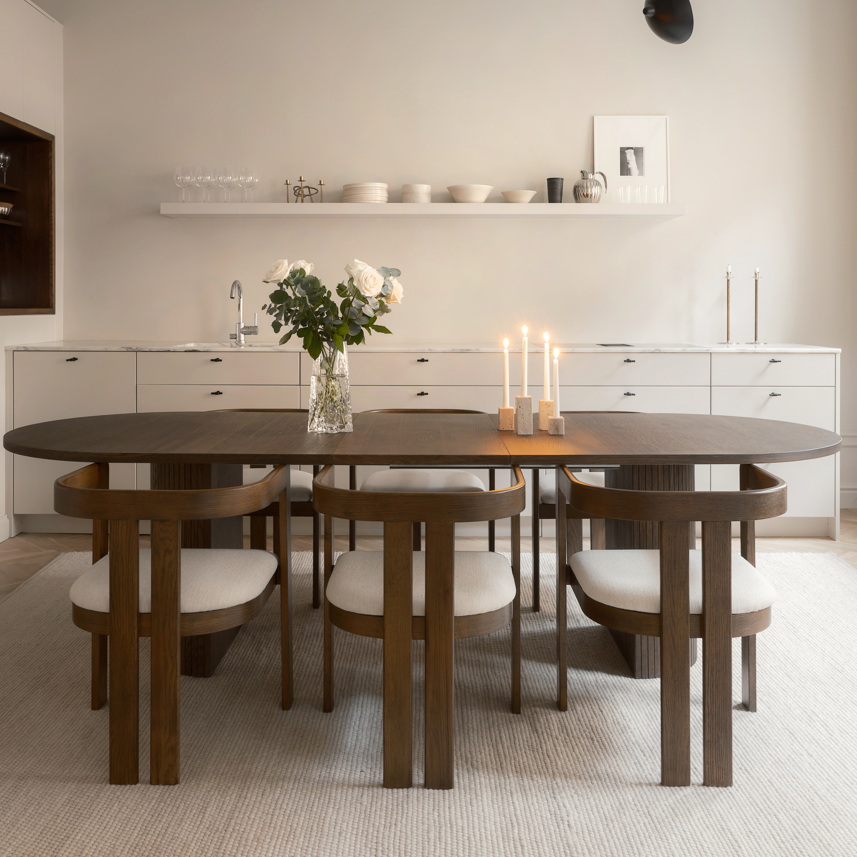 Sleepo Collection Bauer Spisebord Brunbeiset 250+50 - Sleepo