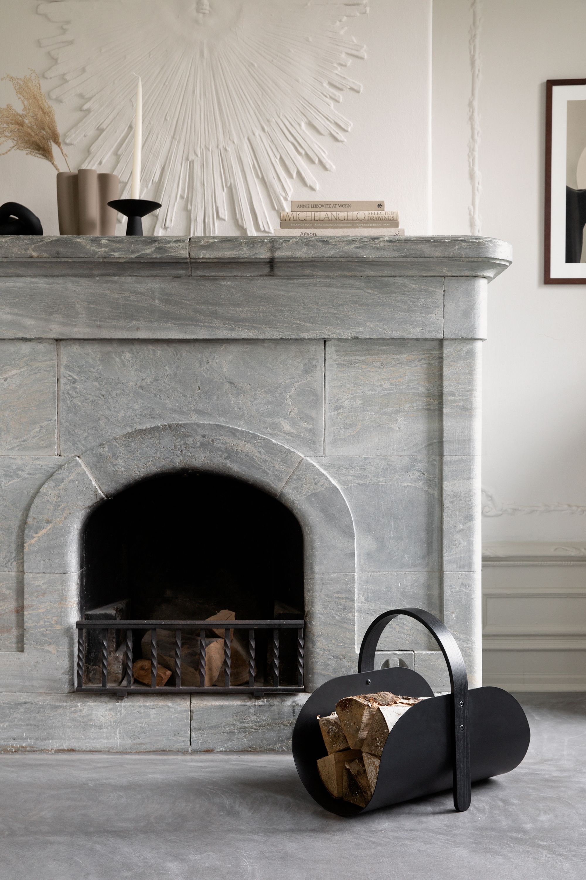 Cooee Design Woody Vedkurv Svart Beiset Eik - Sleepo