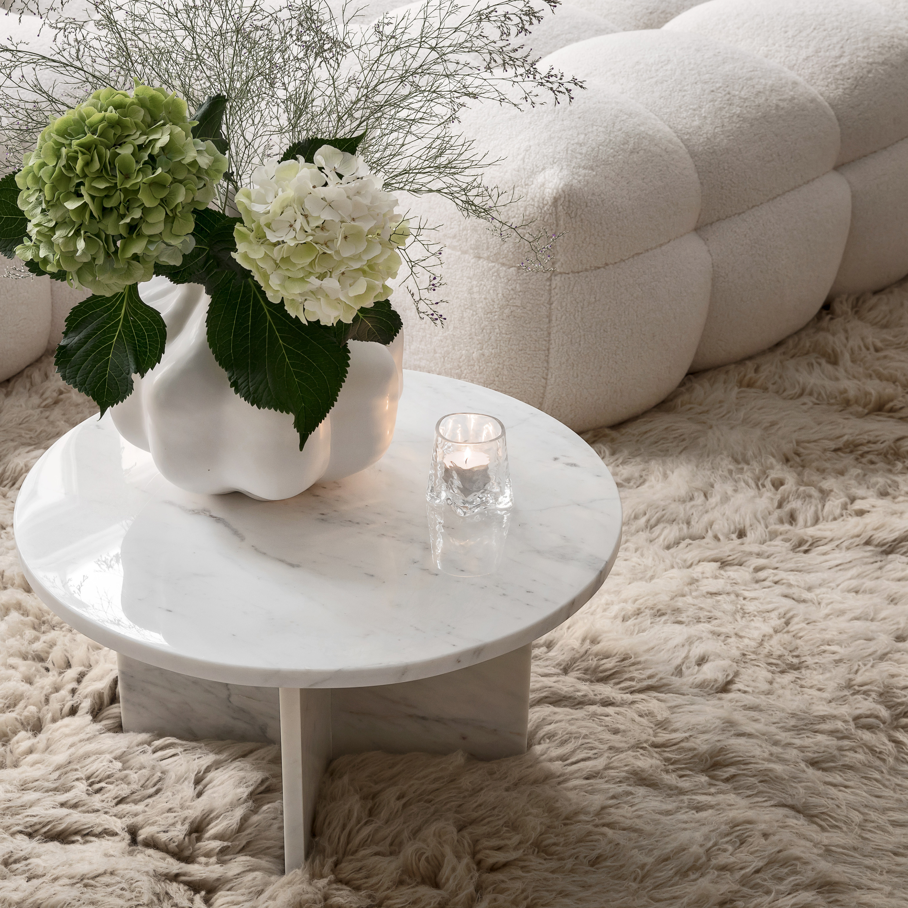 Sleepo Collection Fluffy Flokati Matta Greige 140x200 - Sleepo