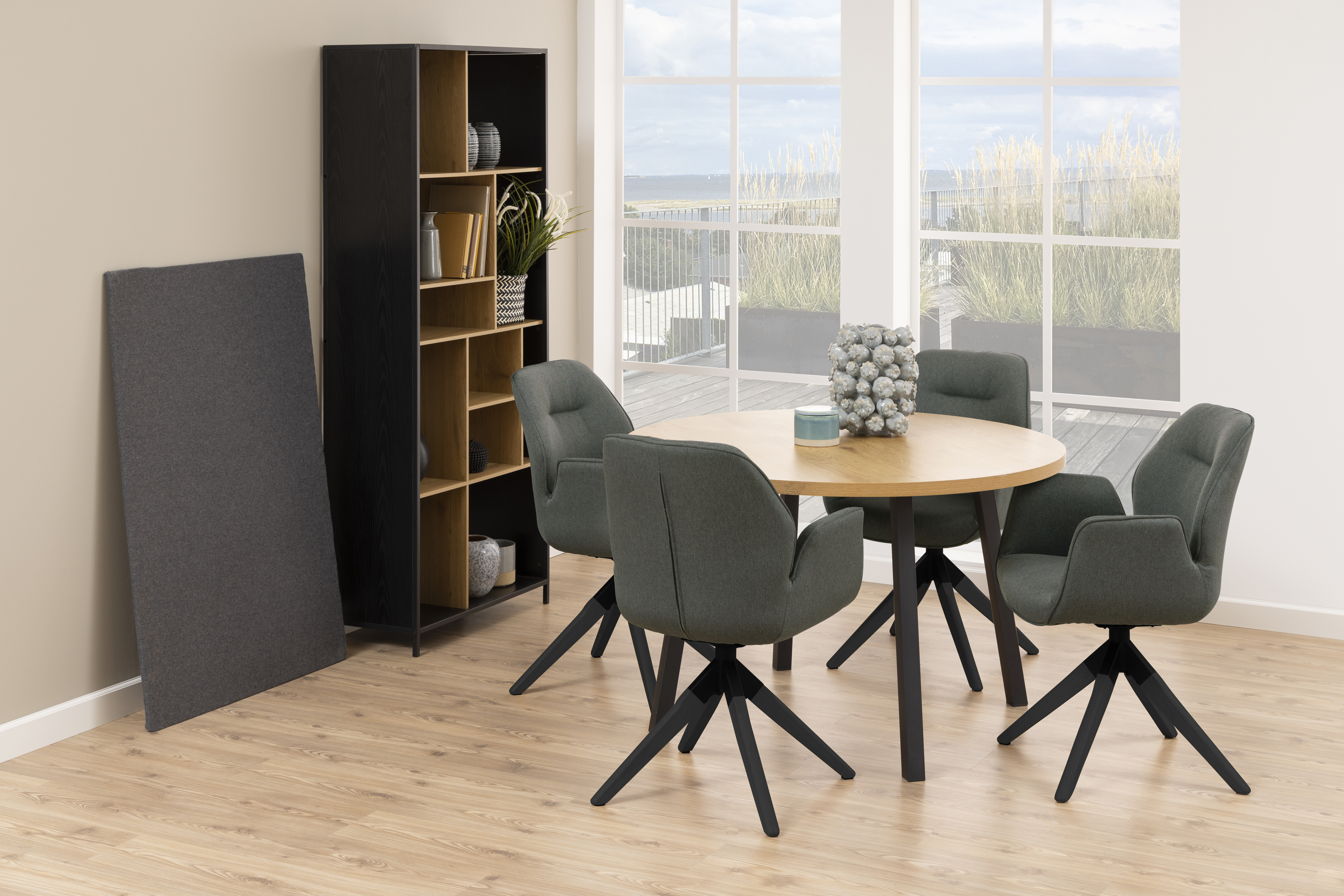 Nordic Home August Armstol Mørkegrå/Svart - Sleepo